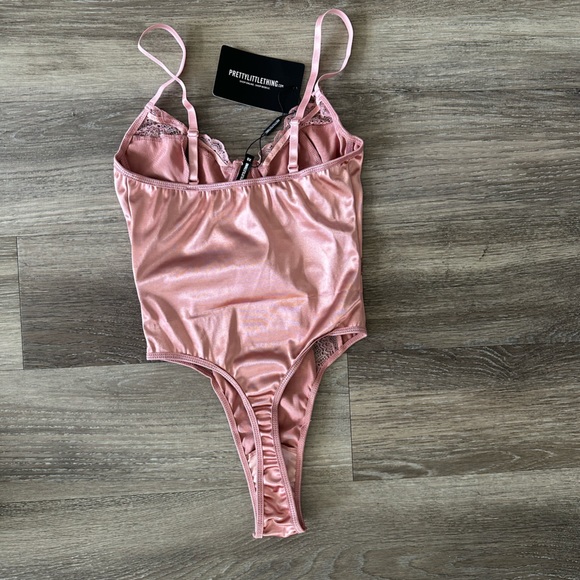 PrettyLittleThing | Tops | Plt Pink Lace Body | Poshmark